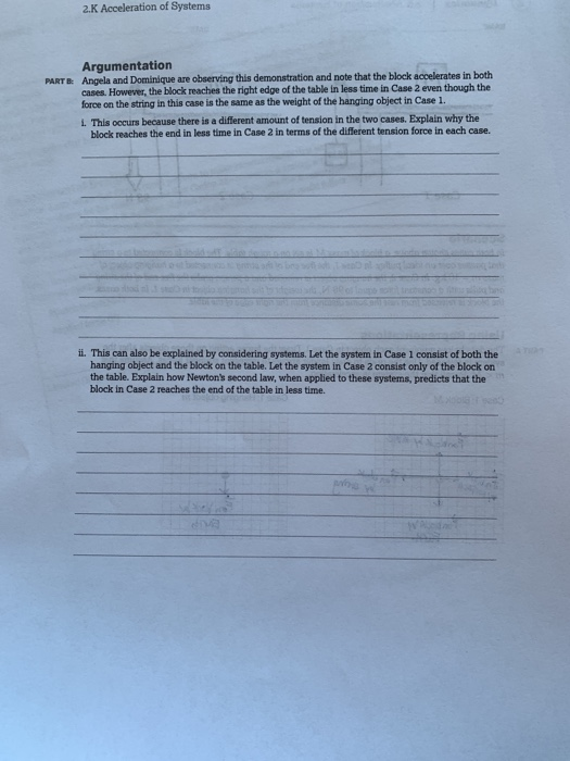 Solved 2 Dynamics | 2. Acceleration of Systems M Case 1 Case | Chegg.com