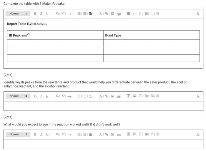 Solved Report - Synthesis of Esters Synthesis of Esters How | Chegg.com
