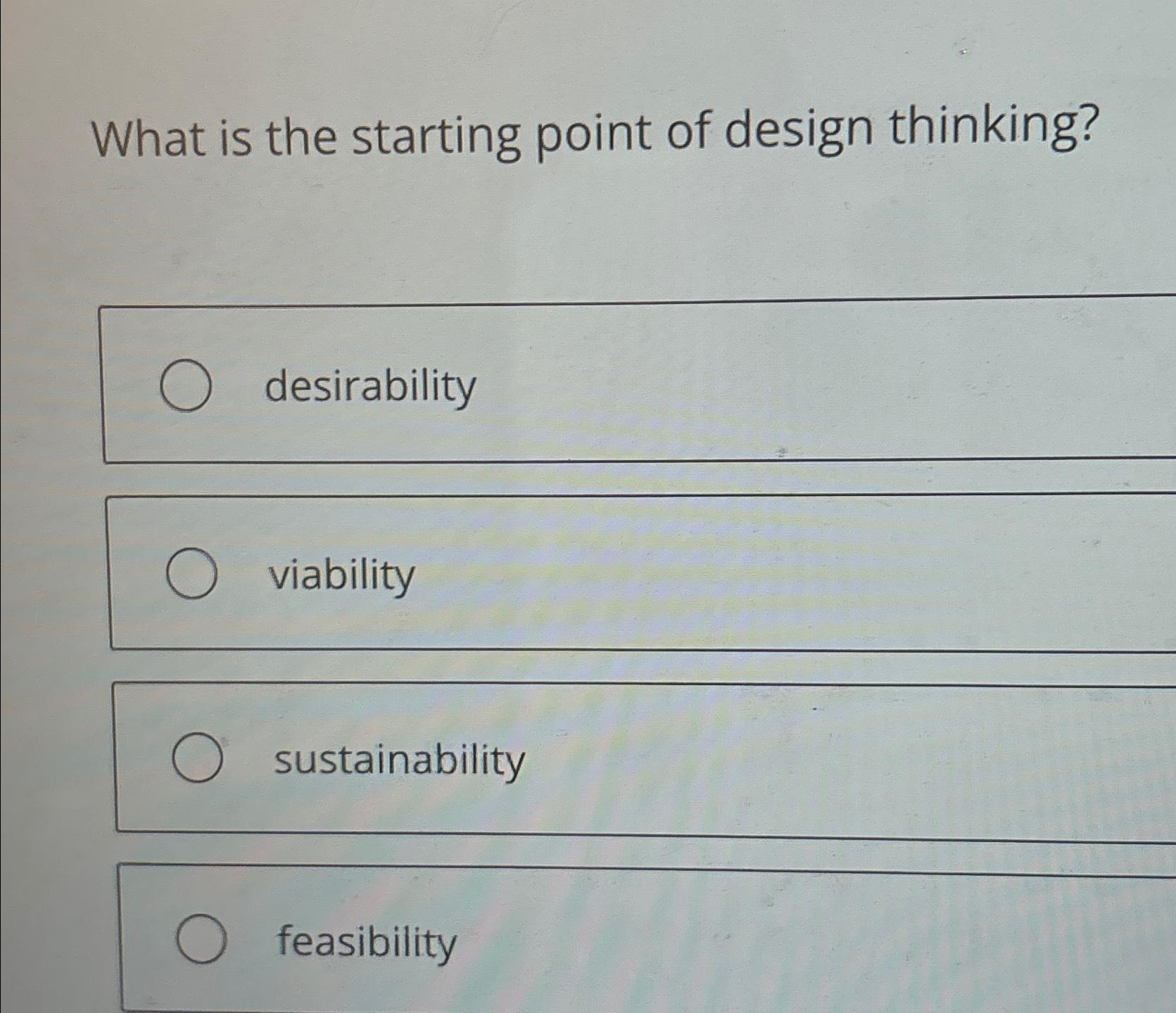 Solved What is the starting point of design | Chegg.com