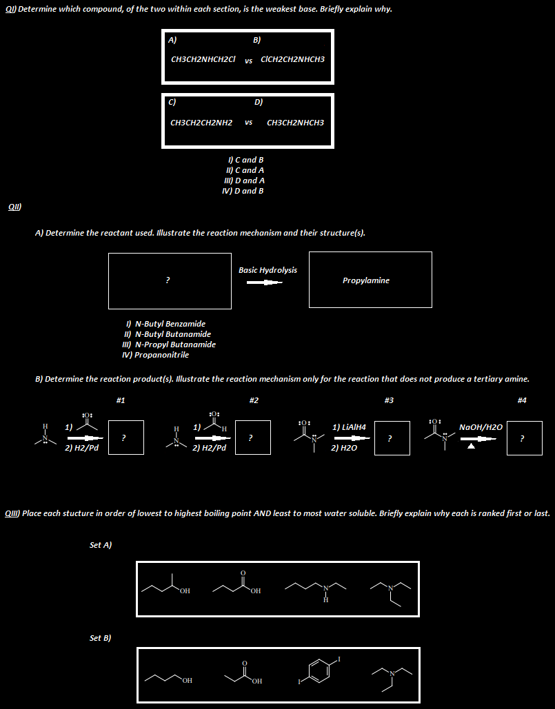 Solved A) Determine the reactant used. Illustrate the | Chegg.com