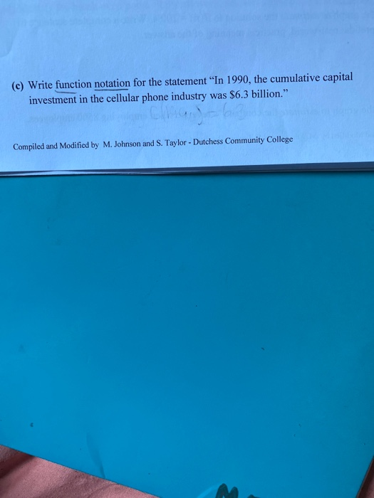 Solved C Write Function Notation For The Statement In 