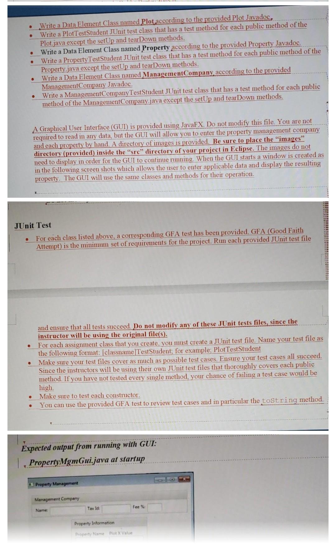 - Write a Data Element Class named Plot,according | Chegg.com