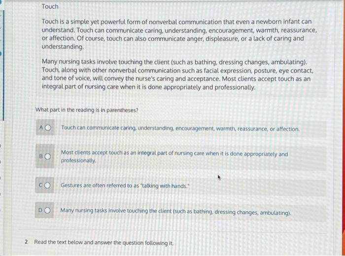 Solved 1 Read the text below and answer the question | Chegg.com