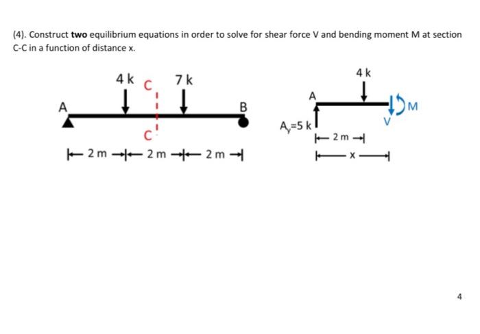 Solved (4). Construct two equilibrium equations in order to | Chegg.com