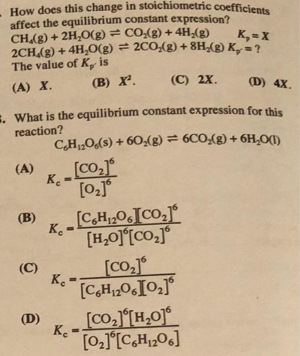 Solved How does this change in stoichiometric coefficients | Chegg.com