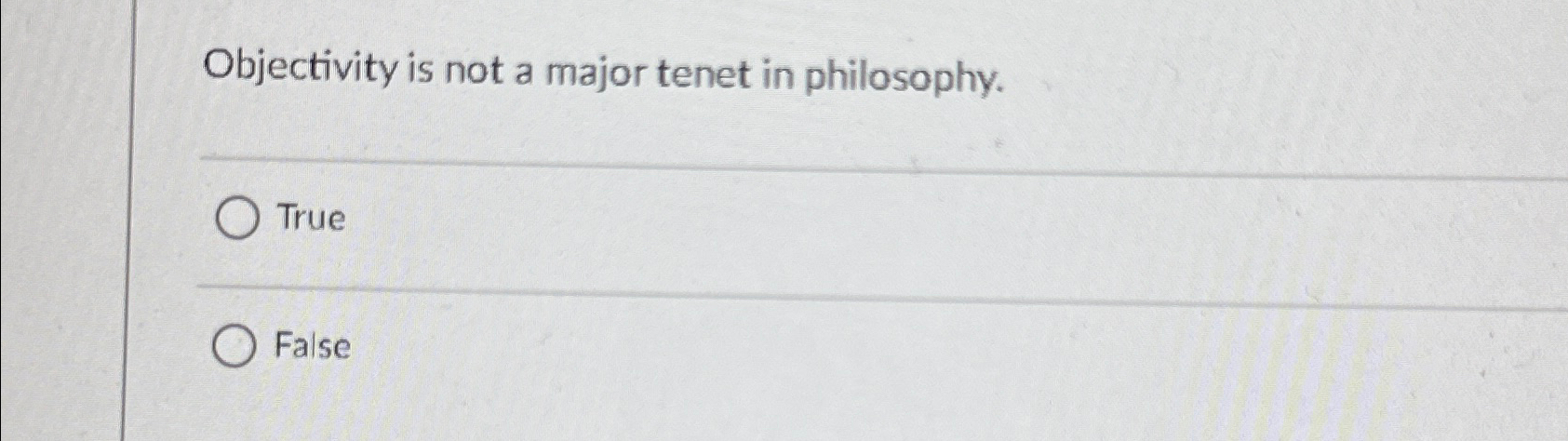 Solved Objectivity is not a major tenet in | Chegg.com