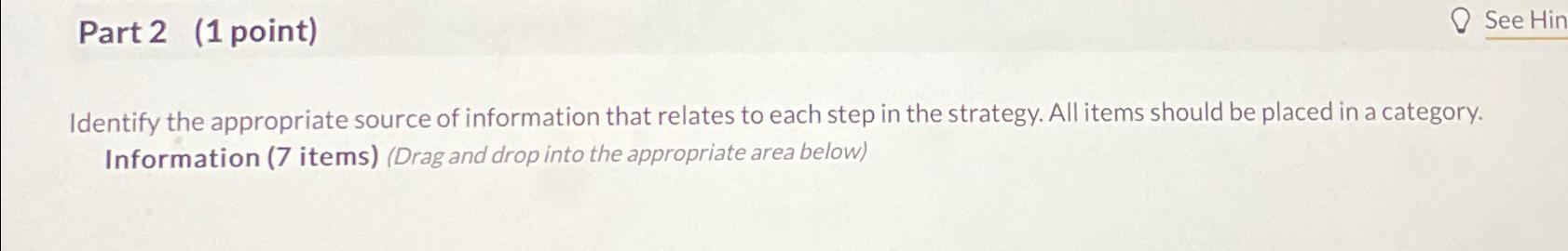Solved Part 2 (1 ﻿point)Identify the appropriate source of | Chegg.com