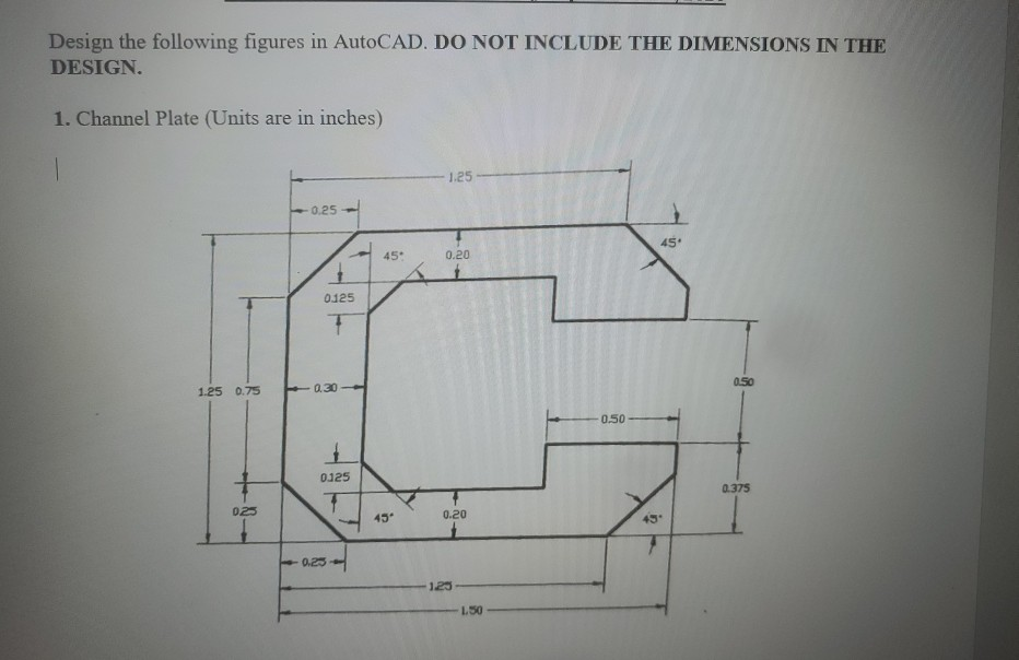 Solved Design the following figures in AutoCAD. DO NOT | Chegg.com