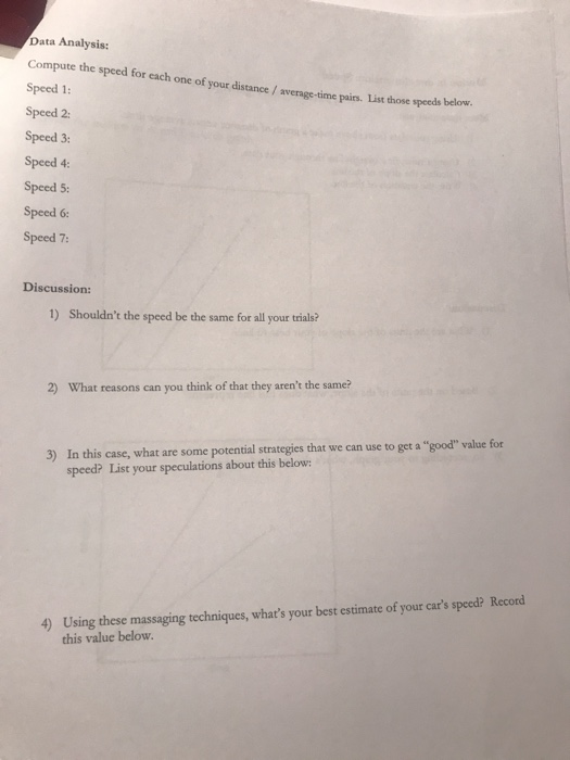 Solved 1) Using tape, mark off a single "starting point" on | Chegg.com