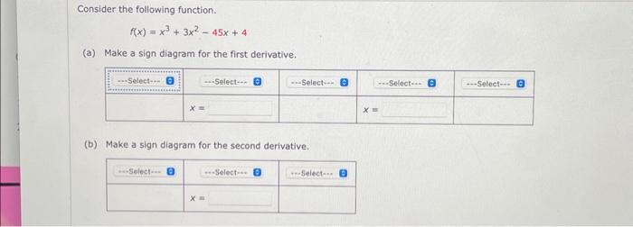 Solved Consider the following function. f(x)=x3+3x2−45x+4 | Chegg.com
