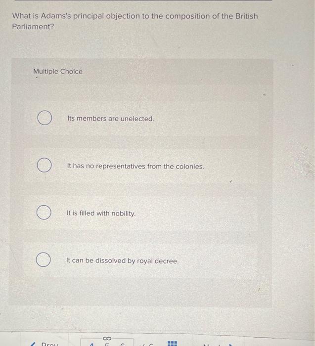 Solved Adams believes the colonists have rights as men, | Chegg.com