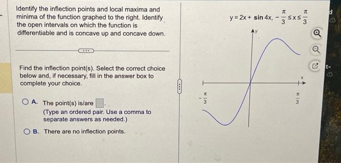 Solved Identify the inflection points and local maxima and | Chegg.com