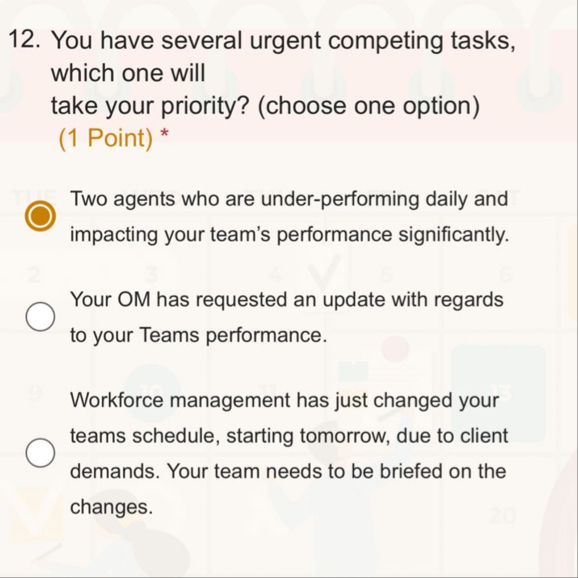 Solved You have several urgent competing tasks, which one | Chegg.com