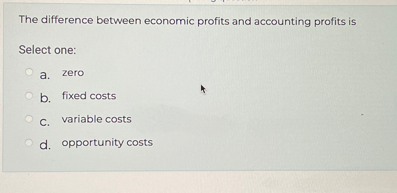 Solved The difference between economic profits and | Chegg.com