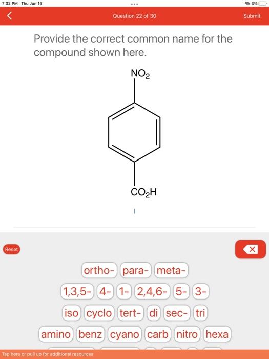 Solved Provide the correct common name for the compound | Chegg.com