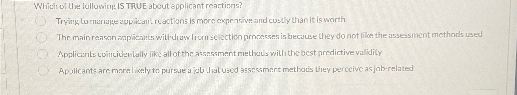 Solved Which of the following IS TRUE about applicant | Chegg.com
