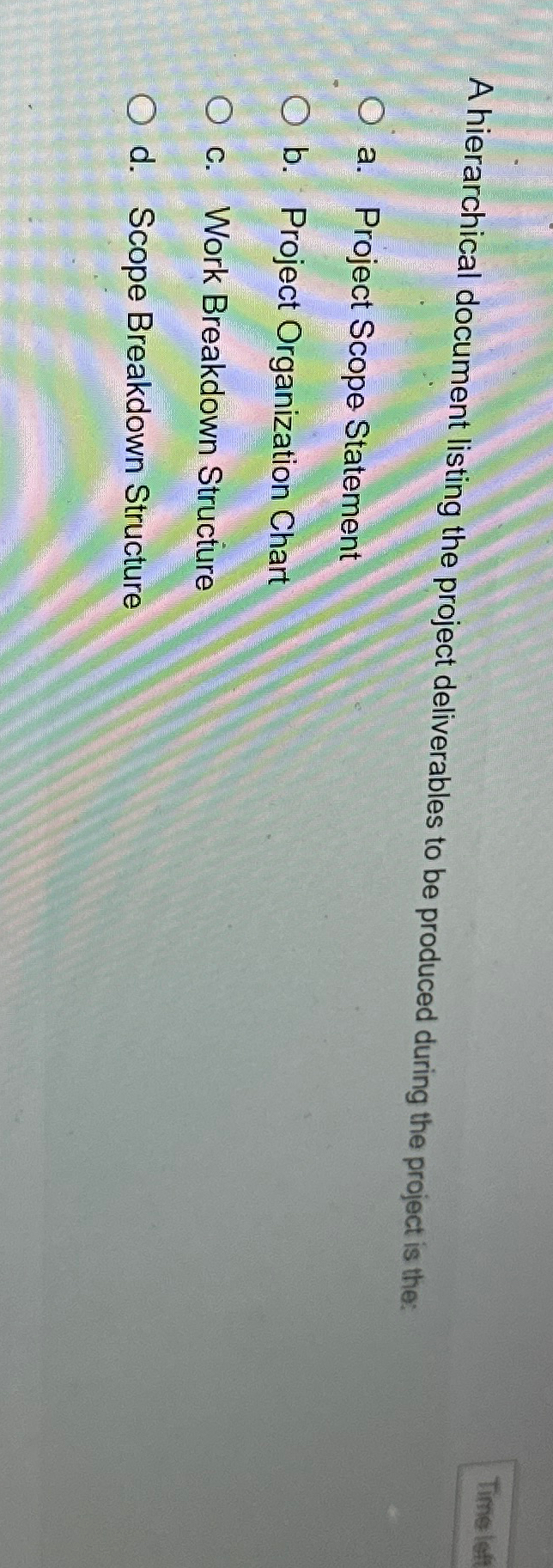 Solved A hierarchical document listing the project | Chegg.com