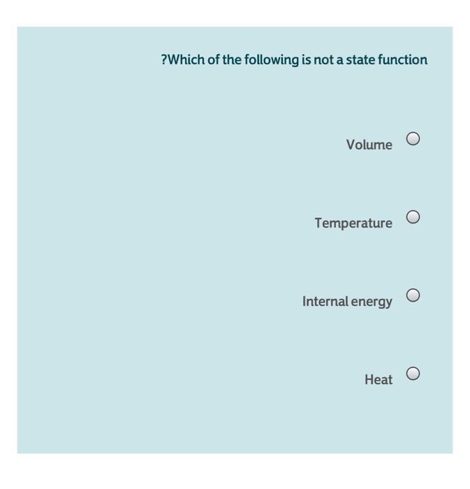 Solved ? Which of the following is not a state function | Chegg.com