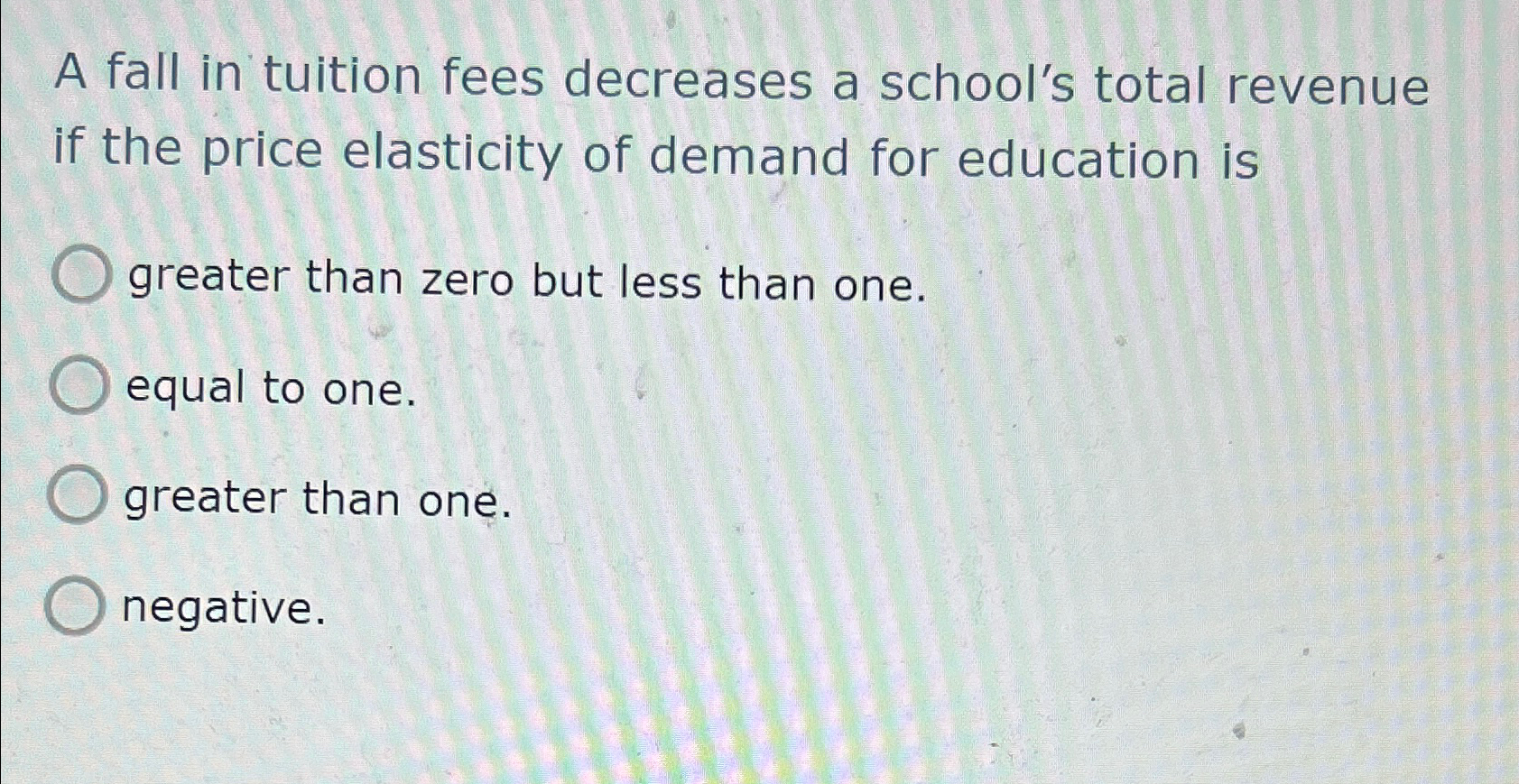 Solved A fall in tuition fees decreases a school's total | Chegg.com