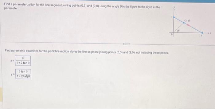 Solved Find A Parameterization For The Line Segment Joining 9333