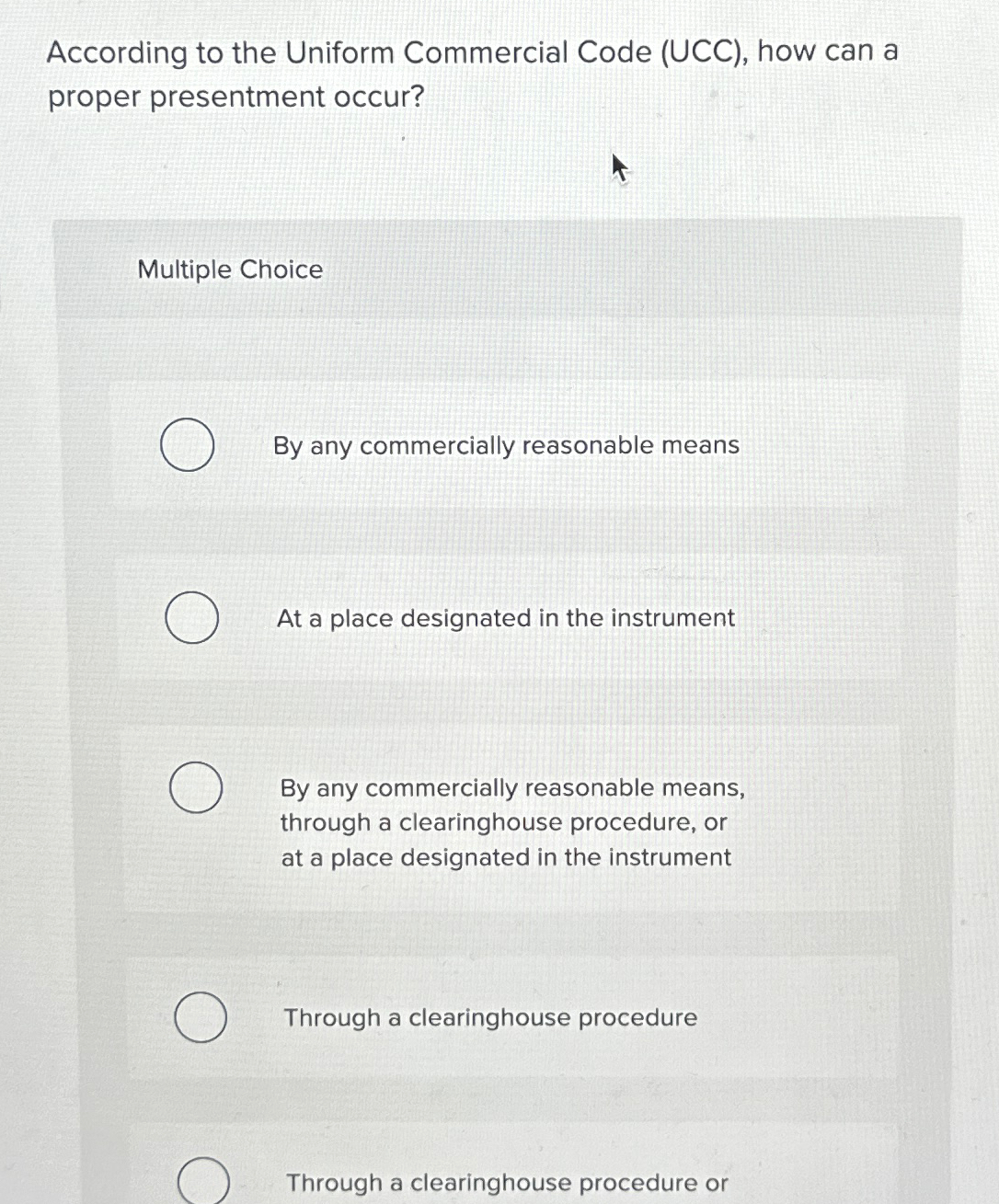 Solved According to the Uniform Commercial Code (UCC), ﻿how | Chegg.com