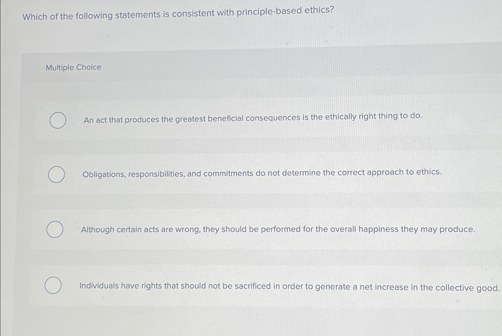 Solved Which of the following statements is consistent with | Chegg.com