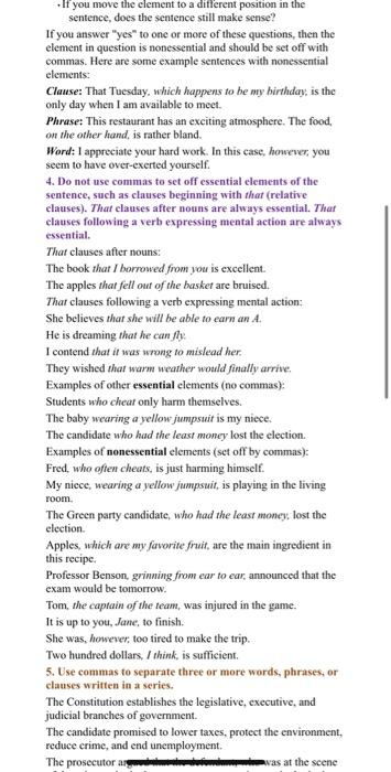 Add commas in bold green font as needed in the | Chegg.com