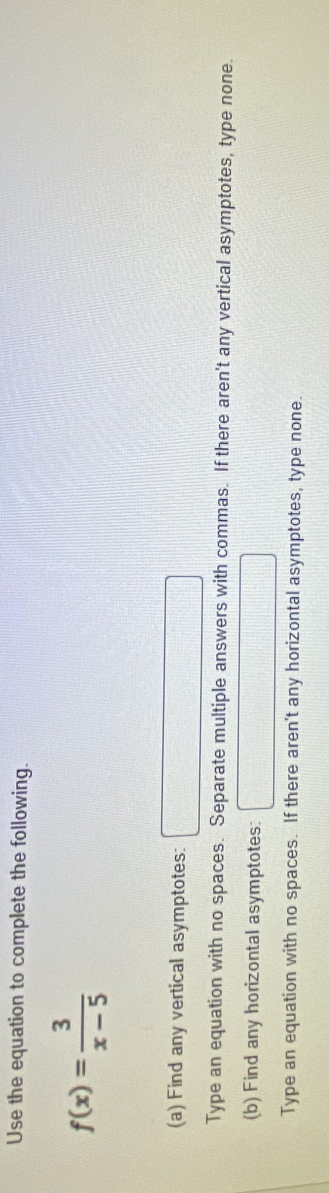 Solved Use the equation to complete the | Chegg.com