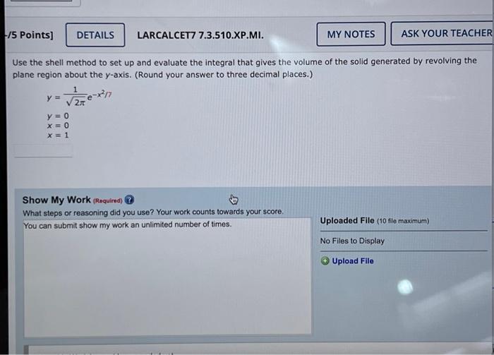 Solved Use the shell method to set up and evaluate the | Chegg.com