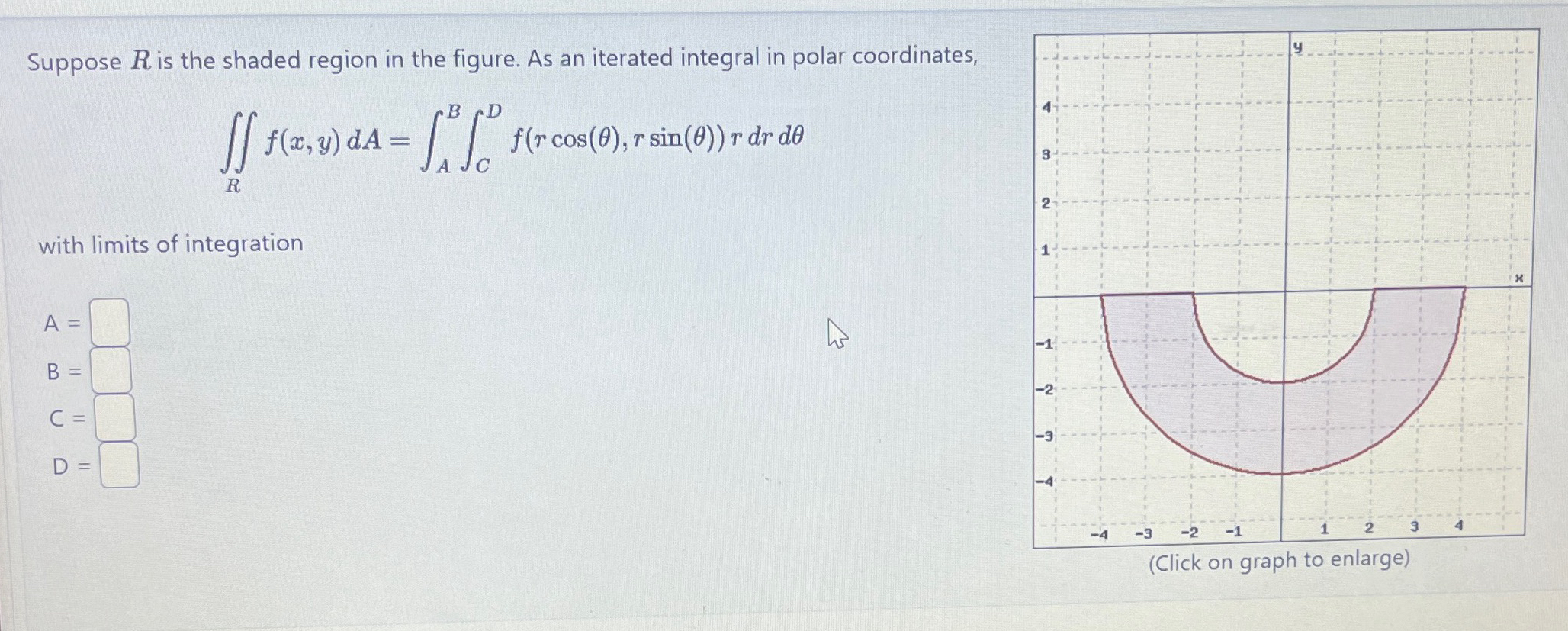 Solved Suppose R ﻿is the shaded region in the figure. As an | Chegg.com