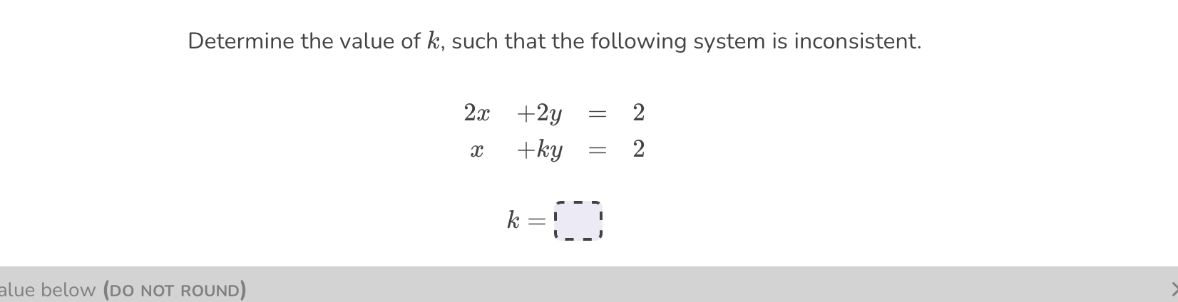Solved Determine the value of k, ﻿such that the following | Chegg.com
