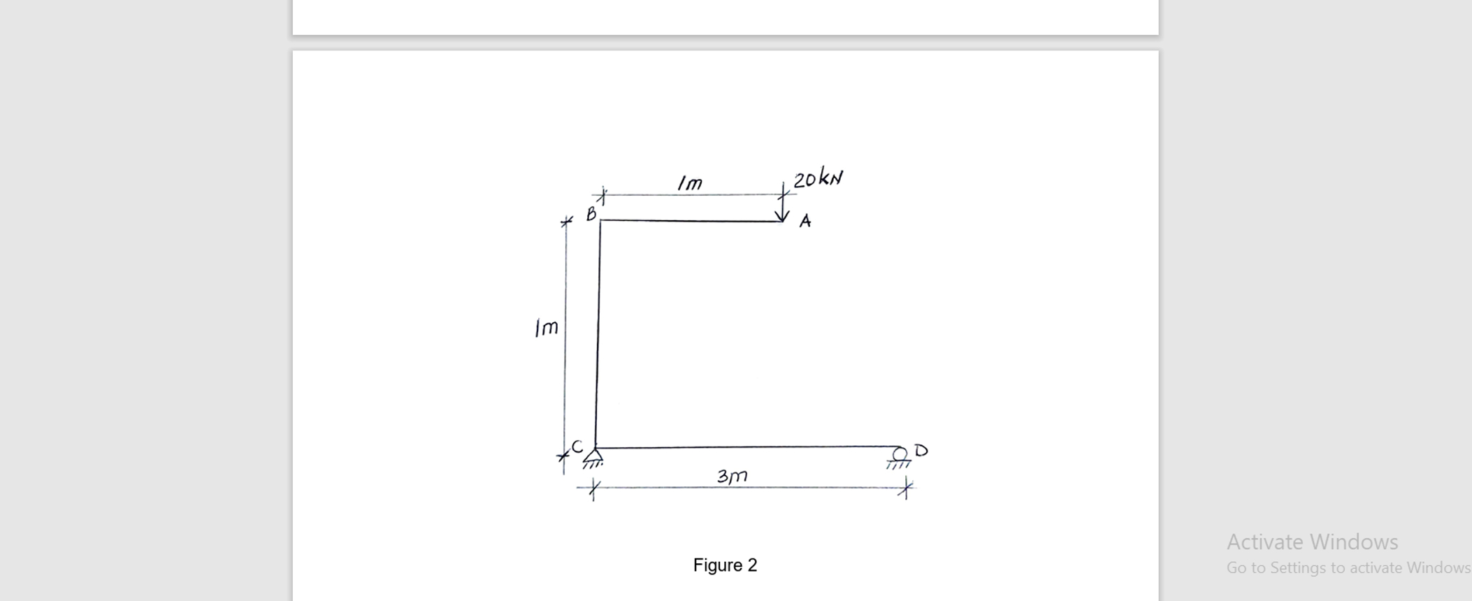 Solved Determine the vertical displacement at A of the | Chegg.com