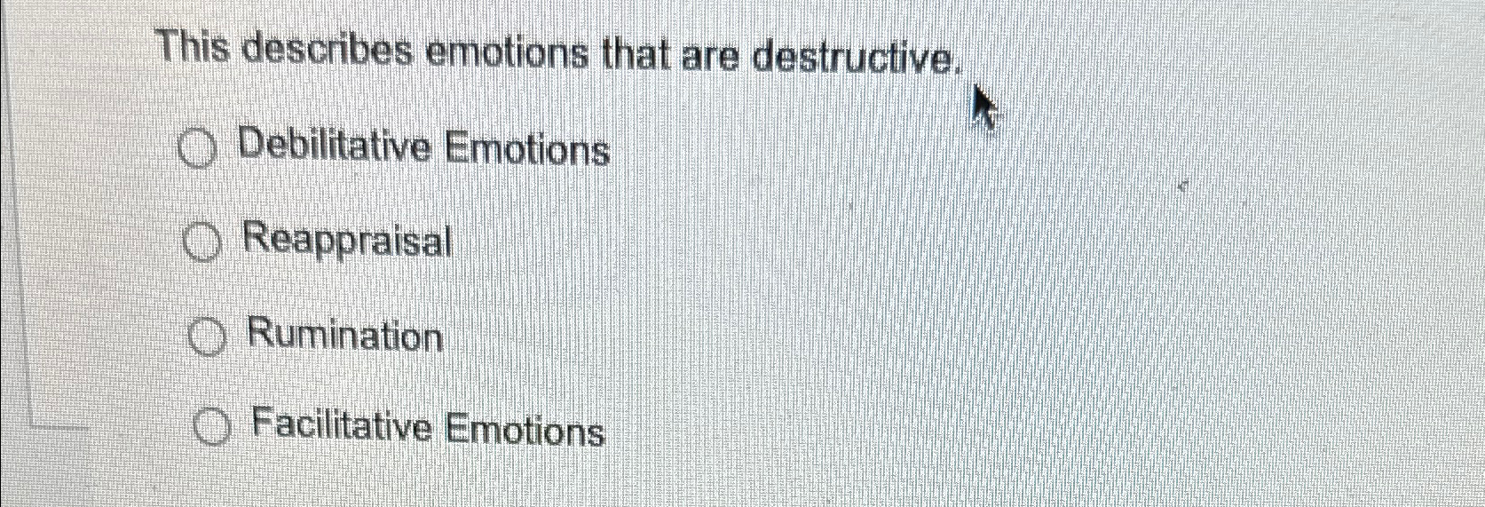 Solved This describes emotions that are | Chegg.com