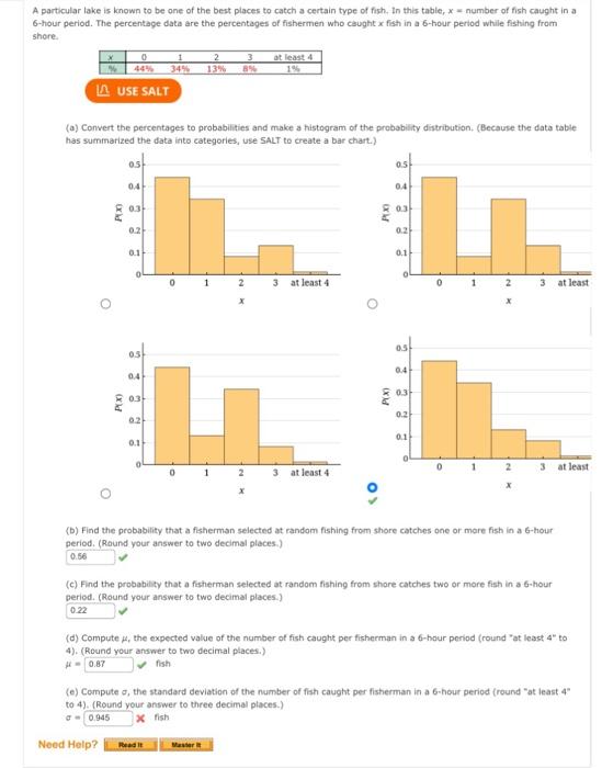 Solved A particular lake is known to be one of the best | Chegg.com