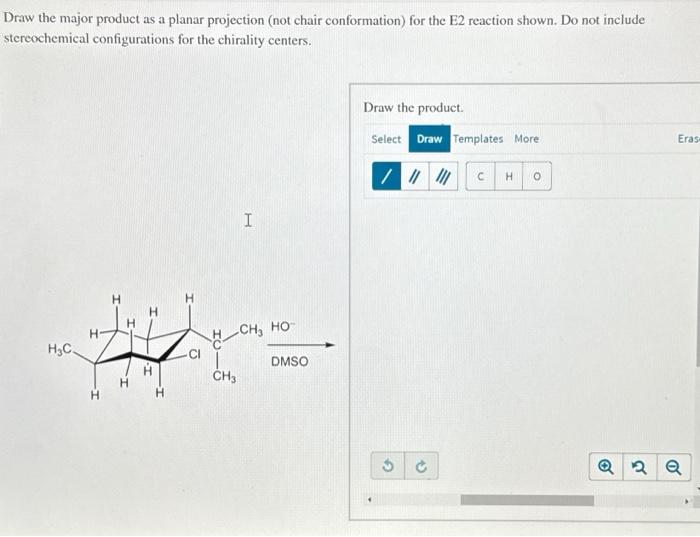 Solved Draw the major product as a planar projection (not | Chegg.com