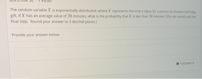 The random variable X is exponentially distributed, | Chegg.com