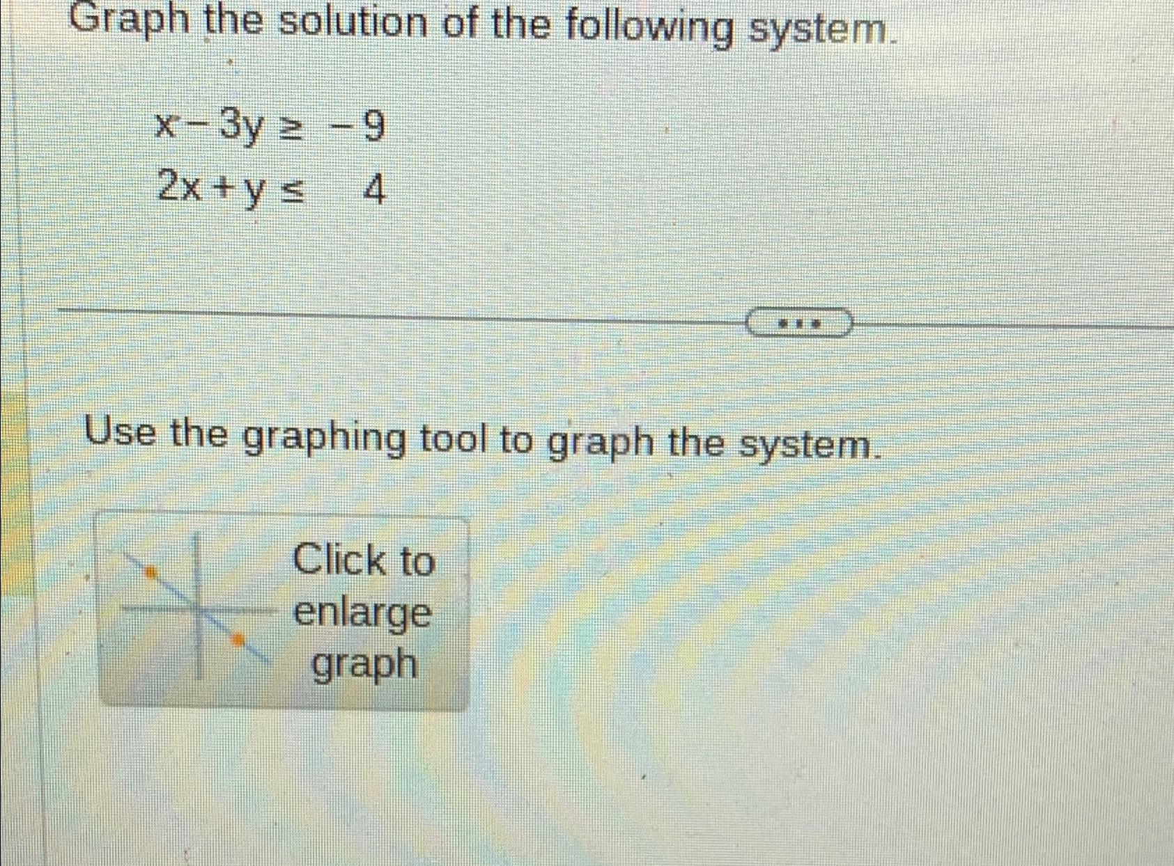 Solved Graph the solution of the following | Chegg.com
