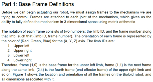 Solved Part 1: Base Frame DefinitionsBefore we can begin | Chegg.com