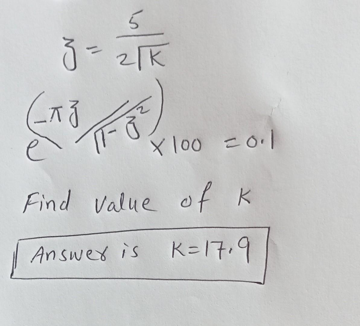 Solved z=2k5 (−πz/(−z2)×100=0.1 | Chegg.com