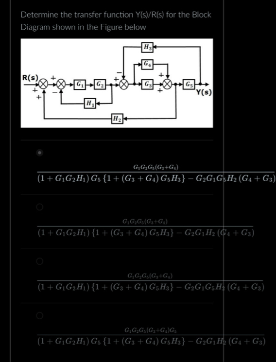 Solved Determine the transfer function YsR(s) ﻿for the Block | Chegg.com
