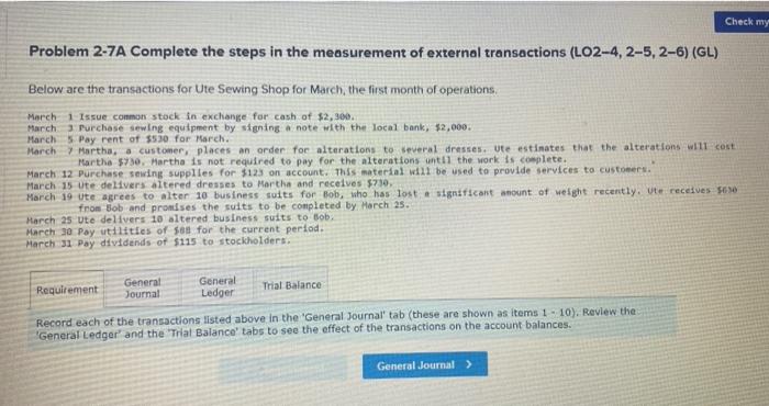 Solved Exercise 2-20A Record transactions, post to | Chegg.com