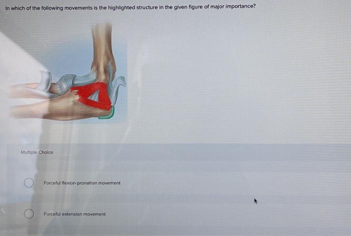Solved In which of the following movements is the | Chegg.com