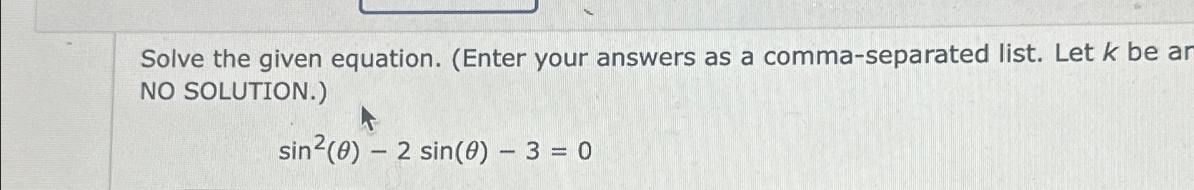Solved Solve the given equation. (Enter your answers as a | Chegg.com