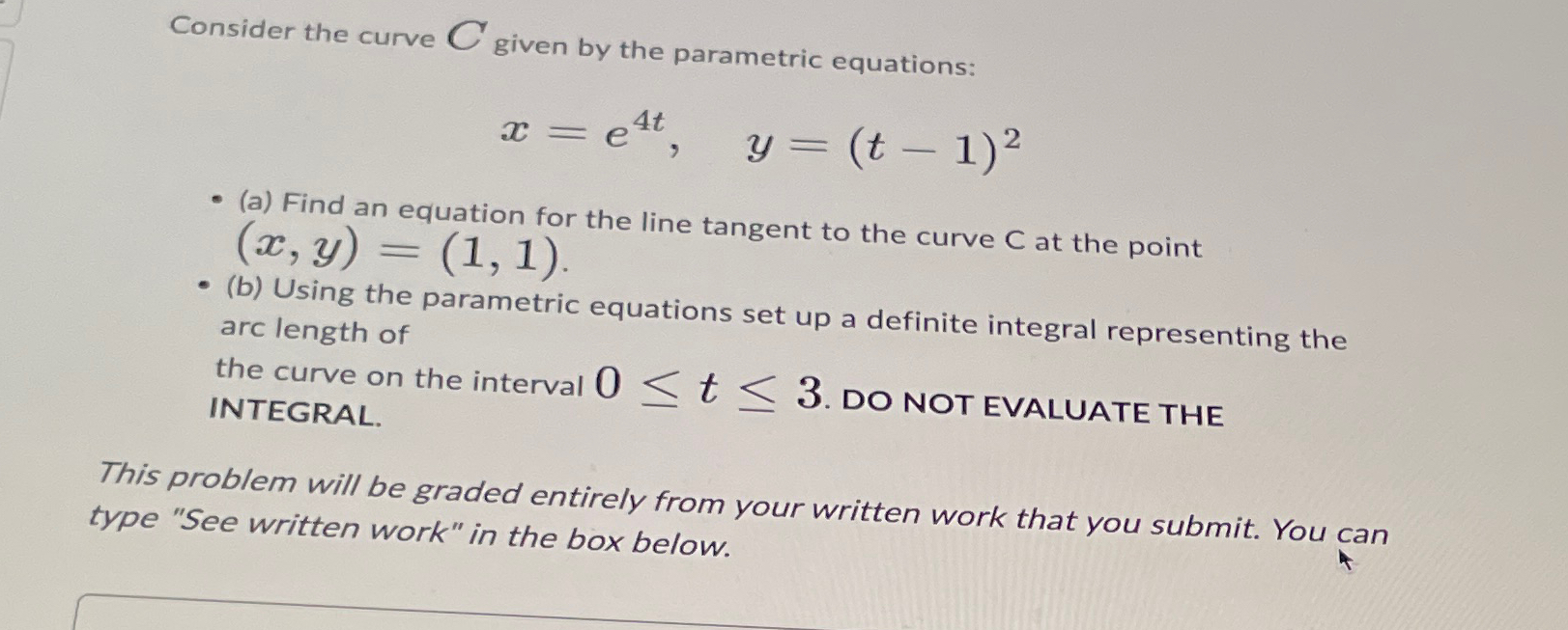 Solved Consider the curve C ﻿given by the parametric | Chegg.com