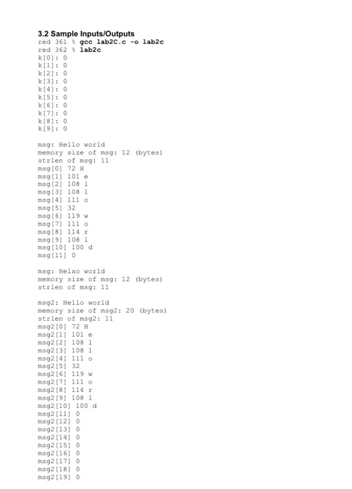 Solved 3. Problem C Array and Character array ("Strings") | Chegg.com