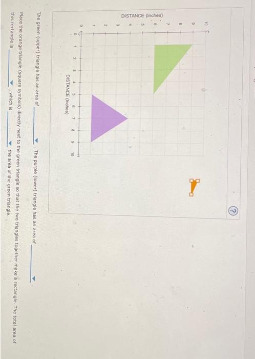 Solved The green (upper) triangle has an area of The purple | Chegg.com