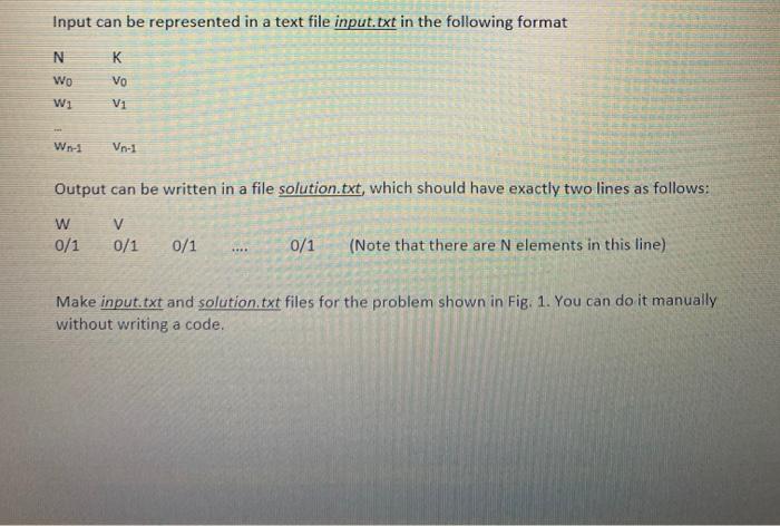 Solved ?. Ay Knapsack Problem Example of a one-dimensional | Chegg.com
