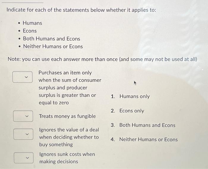 Solved Indicate for each of the statements below whether it | Chegg.com