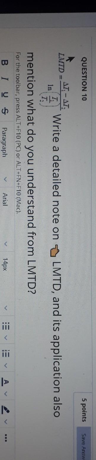 Solved Write a detailed note on 👈 LMTD, and its application | Chegg.com