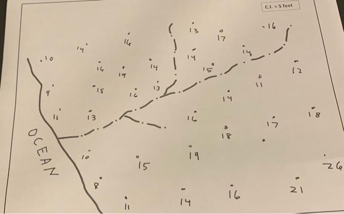draw your pwn contour map woth thr points provided | Chegg.com